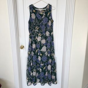 Merona | Dresses | Merona Emerald Floral Maxi Dress | Poshmark